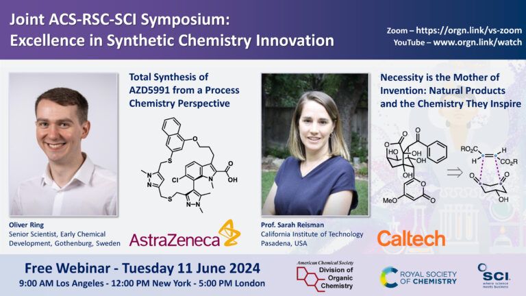 Joint ACS-RSC-SCI Symposium - Oliver Ring and Sarah Reisman - Excellence in Synthetic Chemistry ...